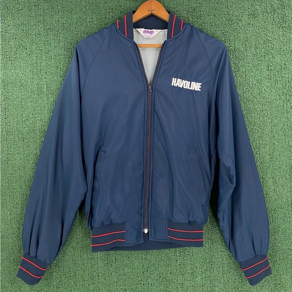 Mvp | Jackets & Coats | Vintage 8s Havoline Oil Bomber Jacket Mens Size ...